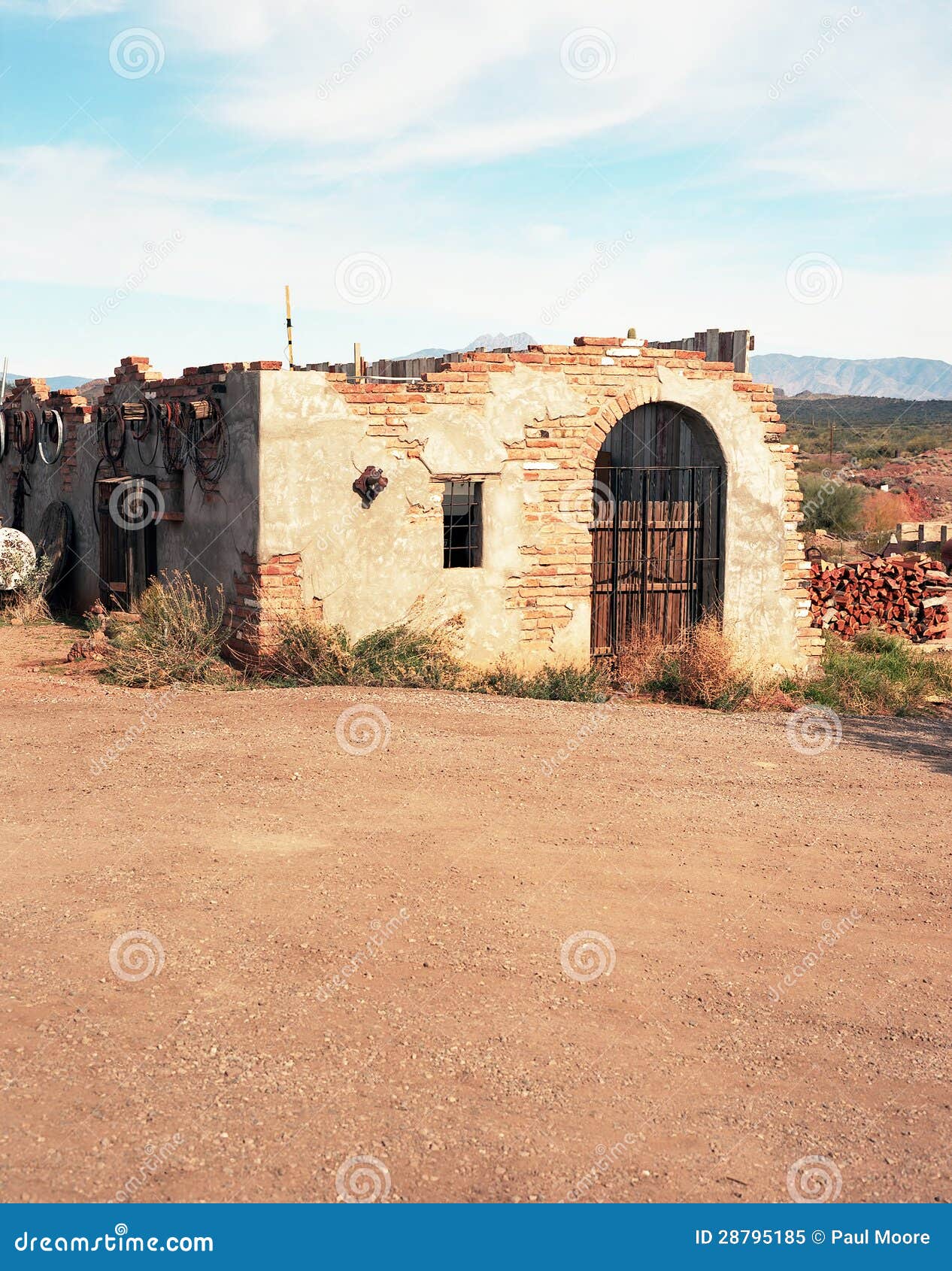 Mud-brick Shack With Vaulted Ceiling Next To Wooden Storage Shack ...