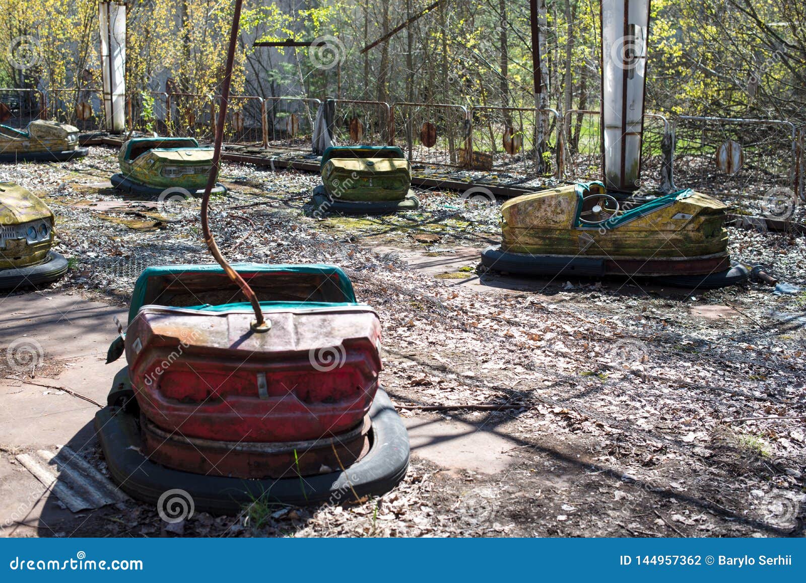 Chernobyl Alienation Zone. View Of Chernobyl Atomic Plant Background ...