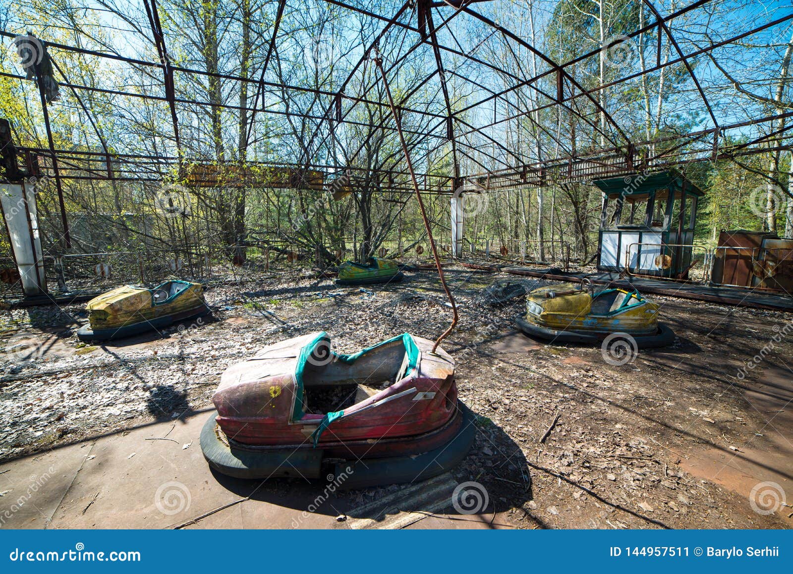 Abandoned Amusement Park in Pripyat, Chernobyl Alienation Zone Stock ...