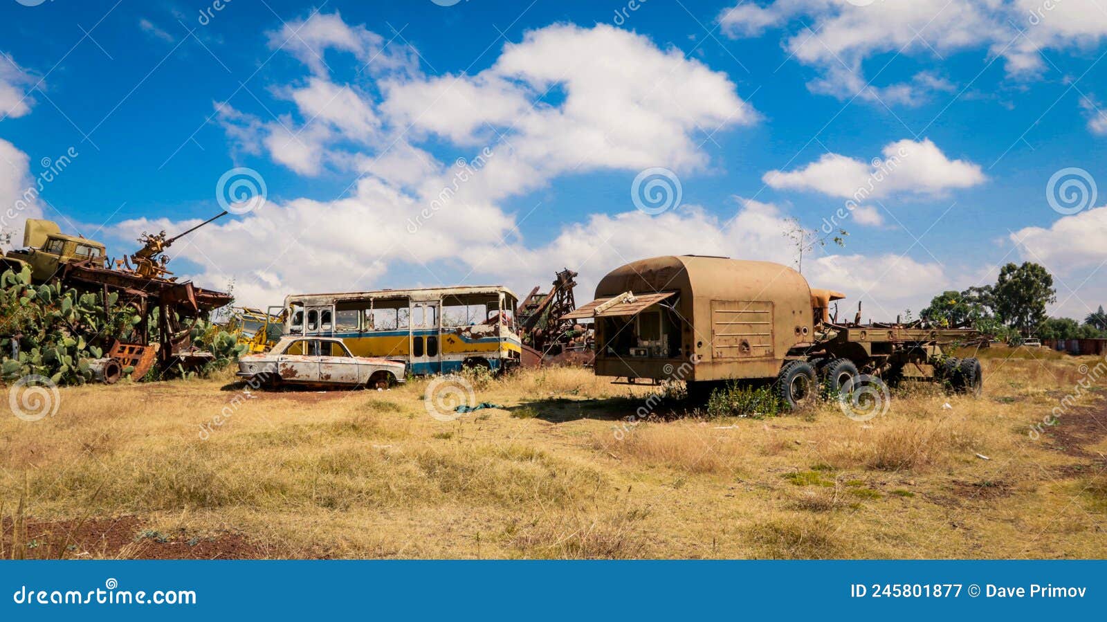 Abandoned Army Tanks on the Tank Graveyard in Asmara Stock Image ...