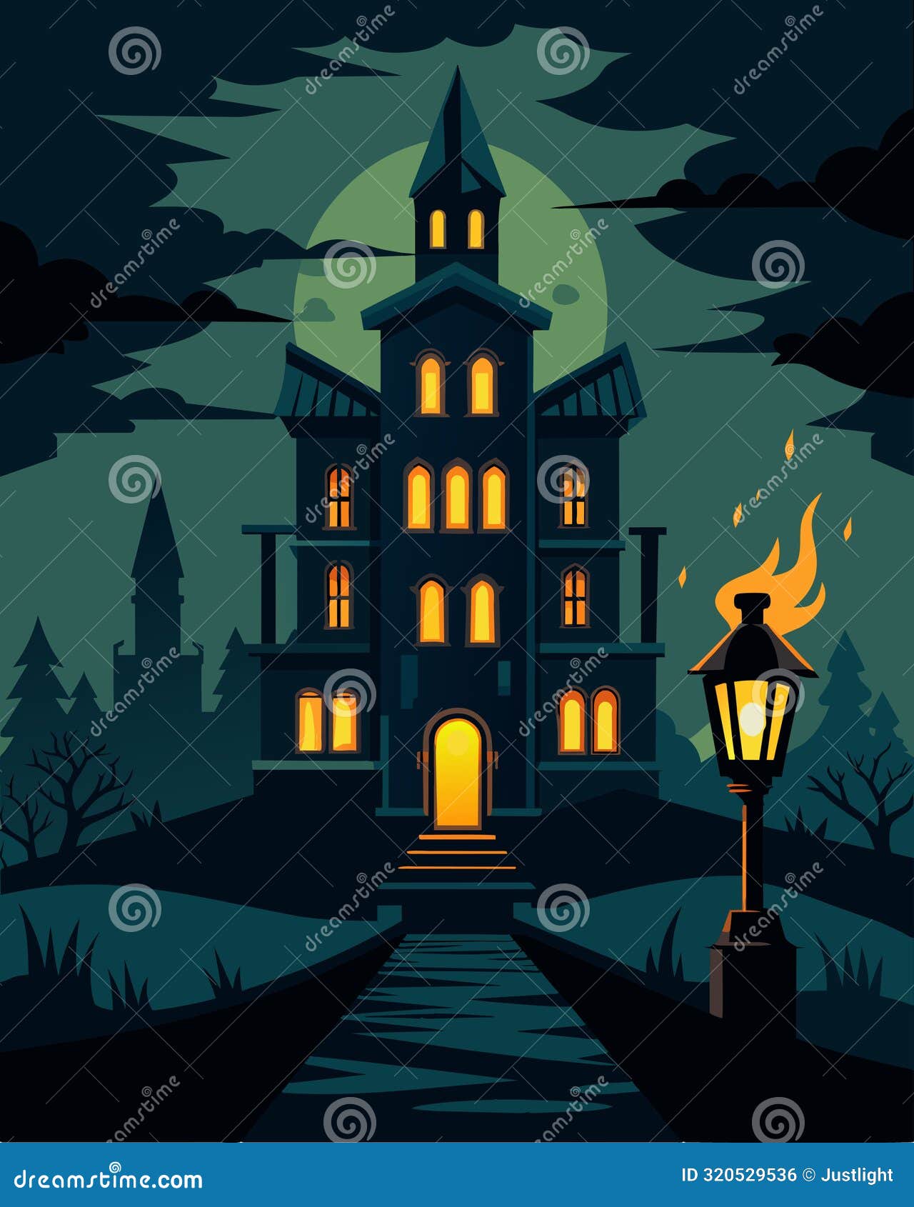 In the Abandoned Asylum the only Source of Light Was the Flickering ...