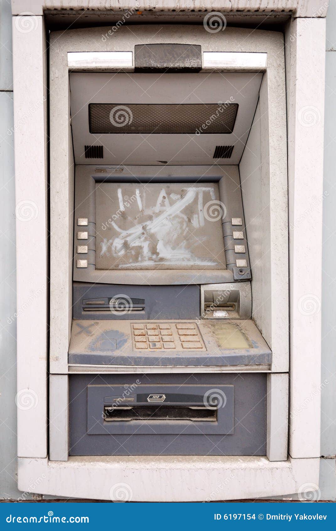 Abandoned ATM machine stock photo. Image of grunge, business - 6197154