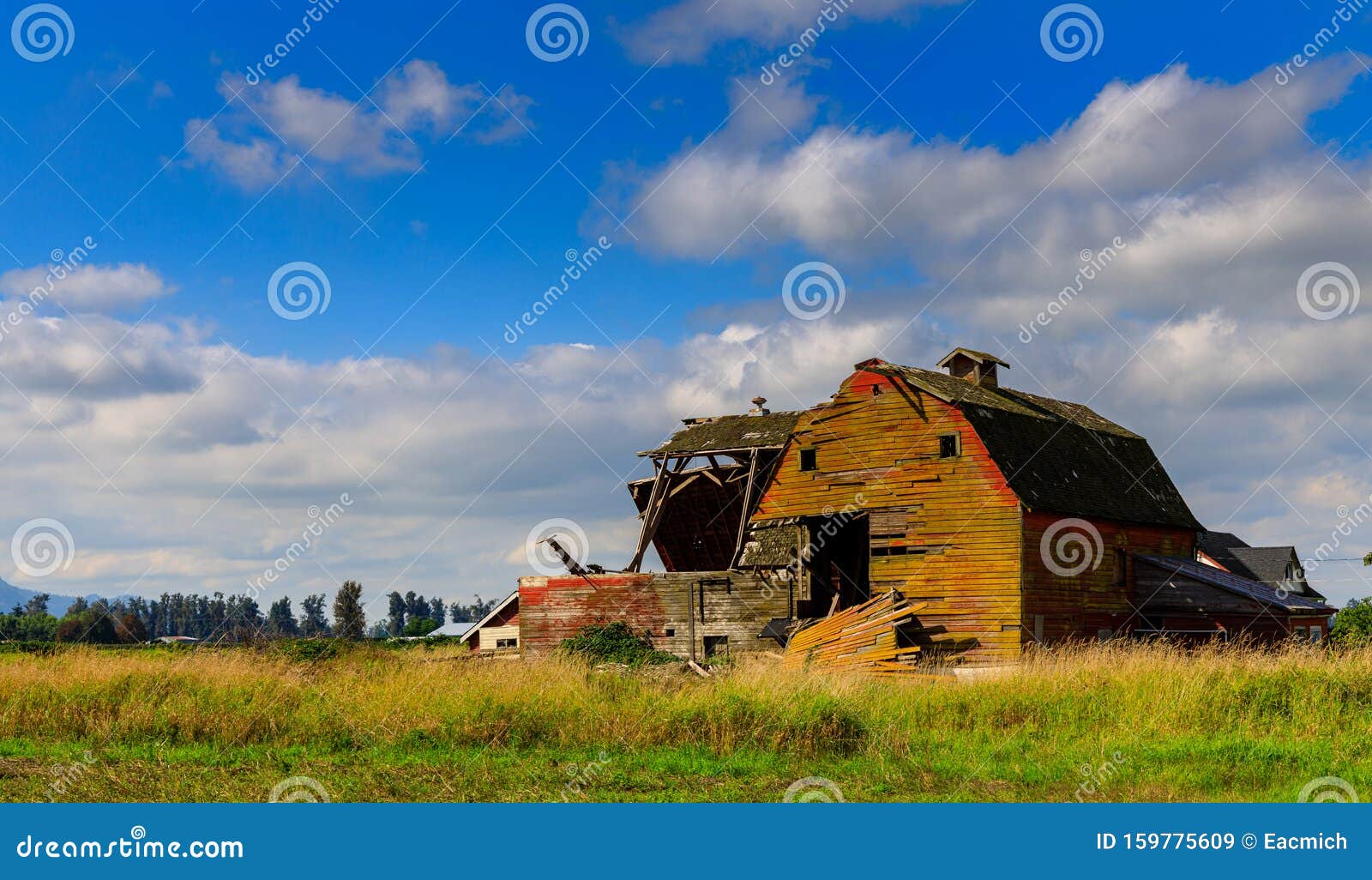 Abandoned Barn, Aftermath of Storm Stock Image - Image of ruined ...