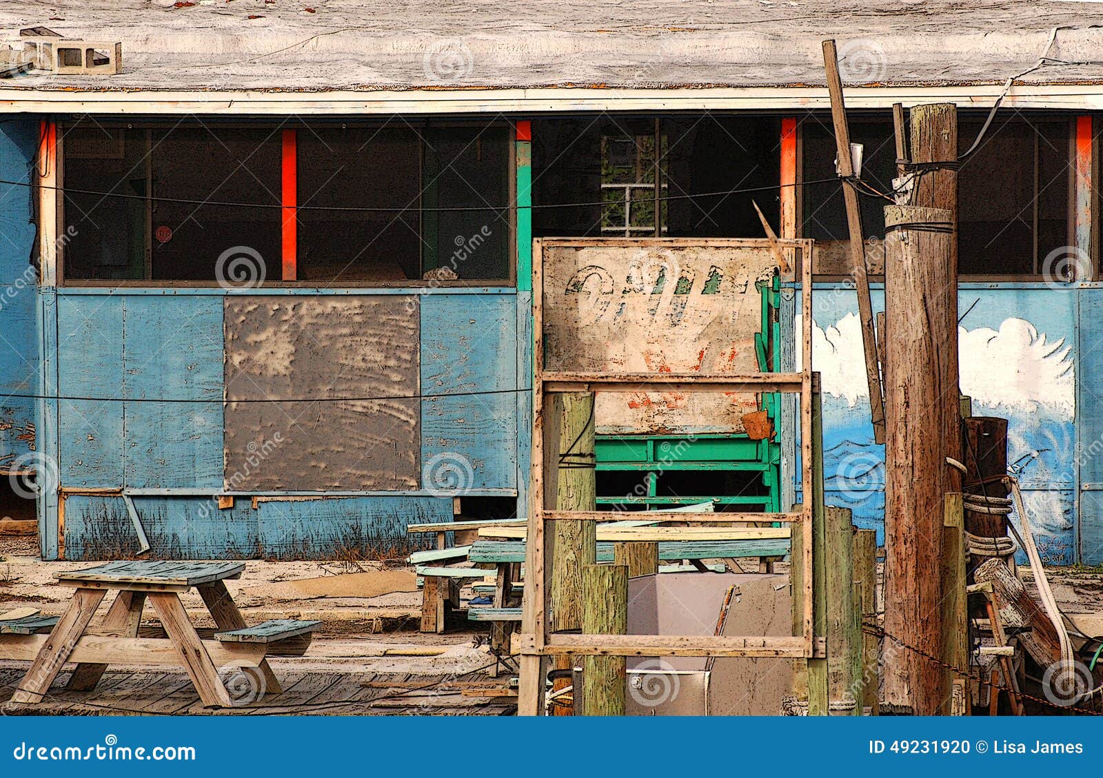 Shack on the water stock photo. Image of interesting - 49231920