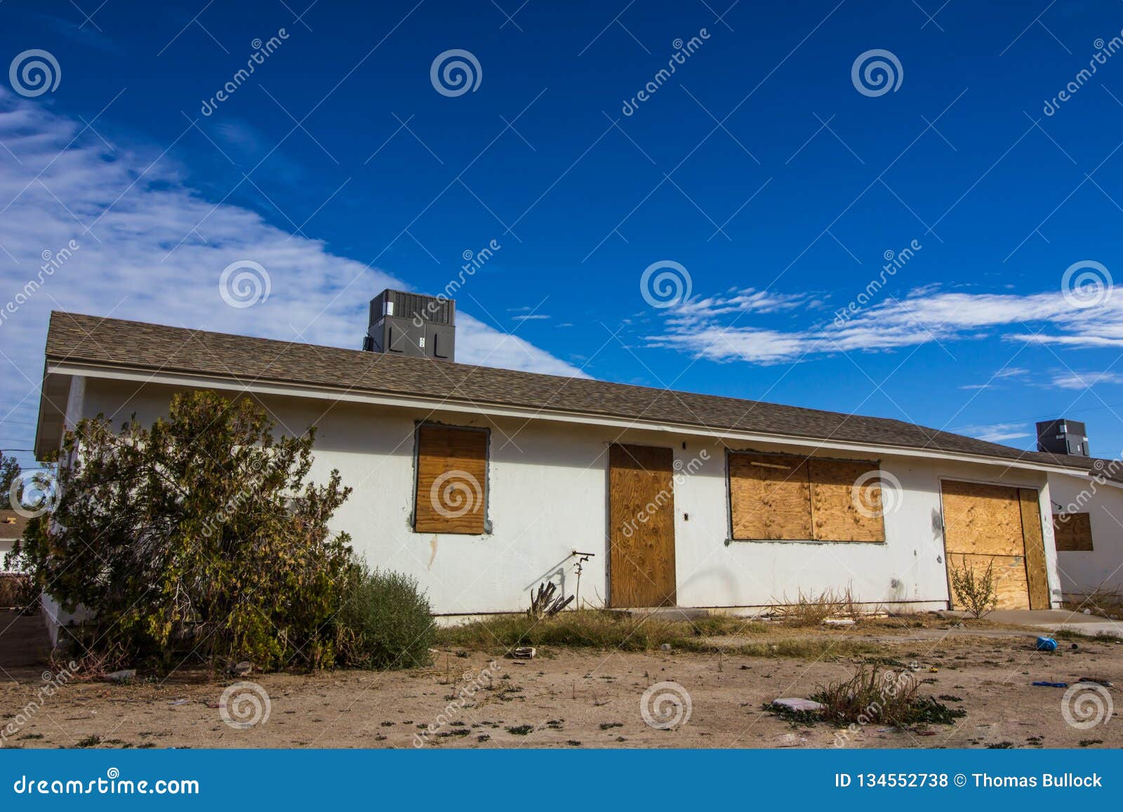 Uninhabitable One Story Home In Complete Disrepair Royalty-Free Stock ...