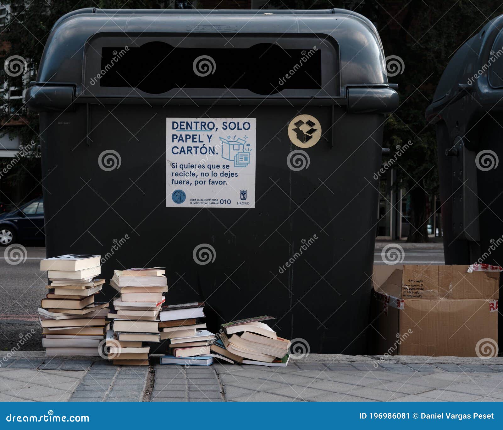 Abandoned Books in Front of a Garbage Container Editorial Photo - Image ...