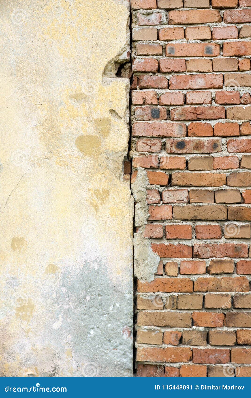 Abandoned Brick Wall Texture Stock Image - Image of damaged, decay ...