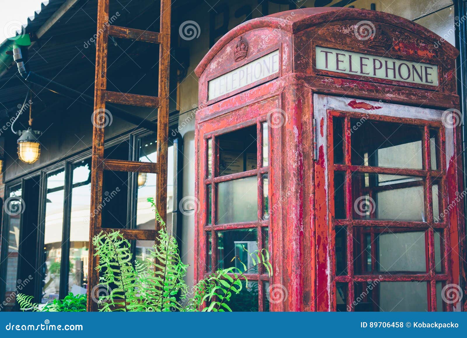 Abandoned British Red Public Telephone Box Editorial Stock Photo ...