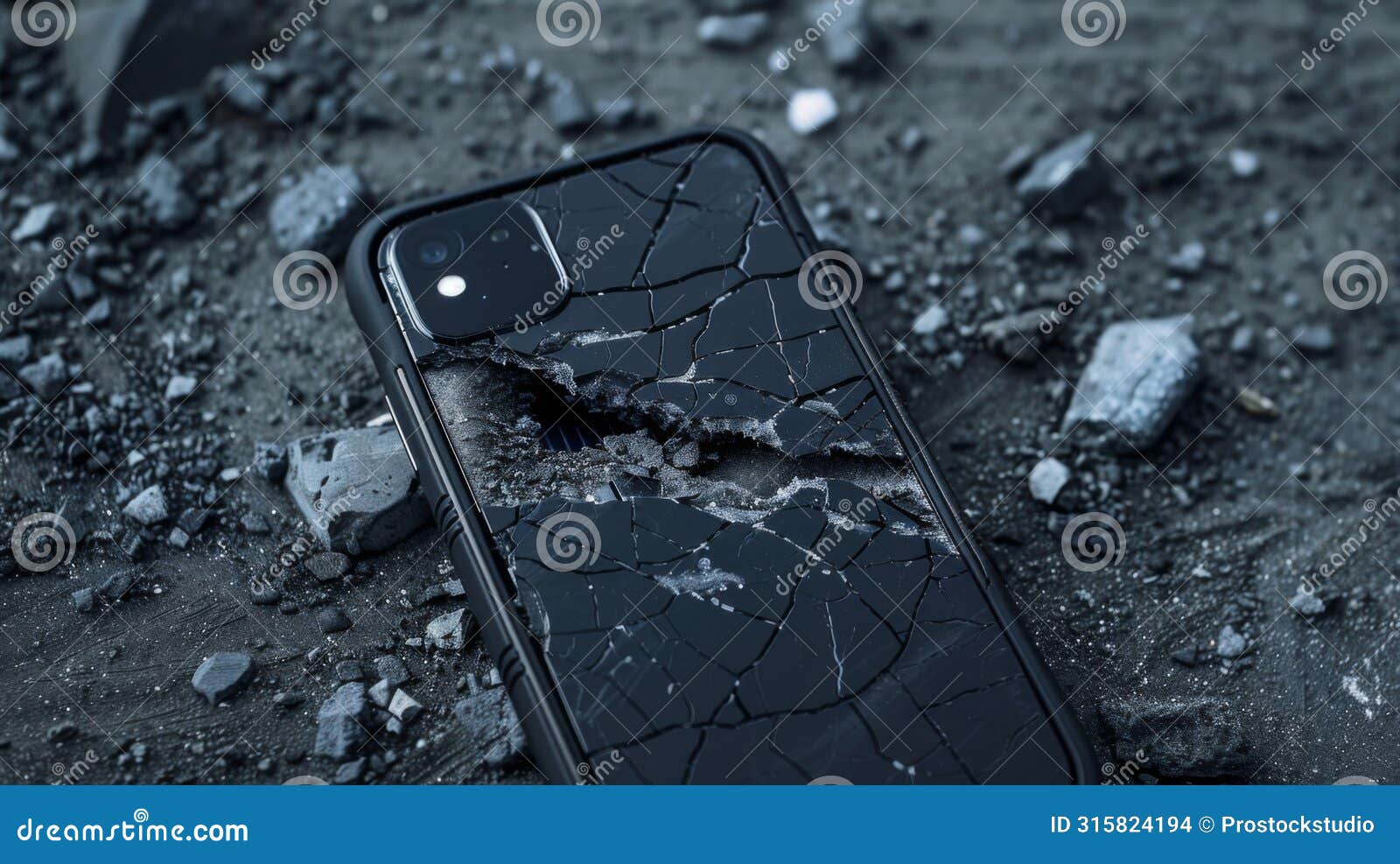 Abandoned Broken Cell Phone on Ground Stock Photo - Image of obsolete ...