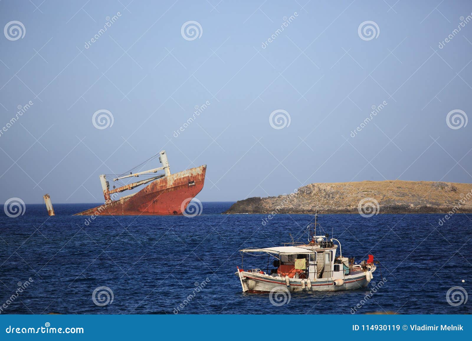 Abandoned Broken Ship Wreck Stock Image - Image of crash, iron: 114930119