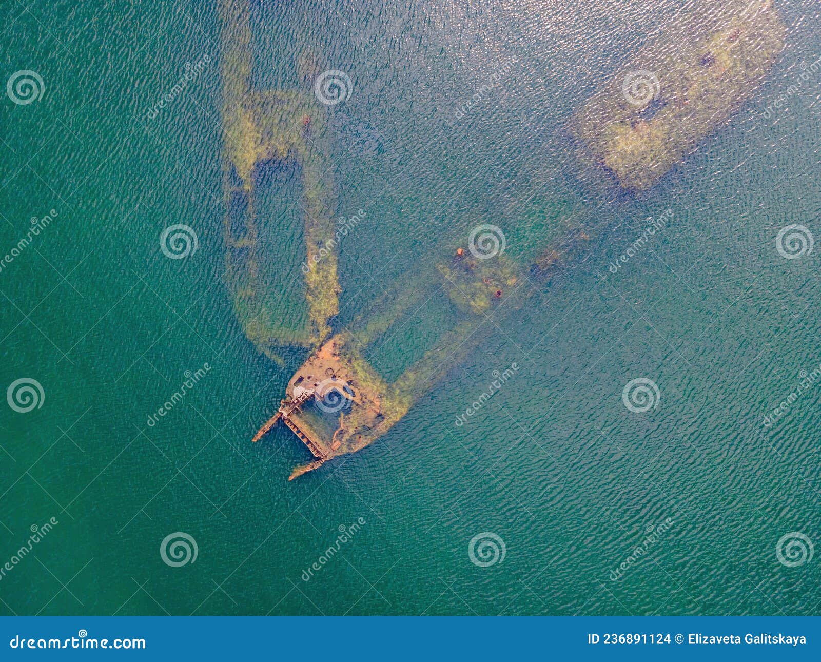 Abandoned Broken Shipwreck Sticking Out of the Sea Stock Photo - Image ...