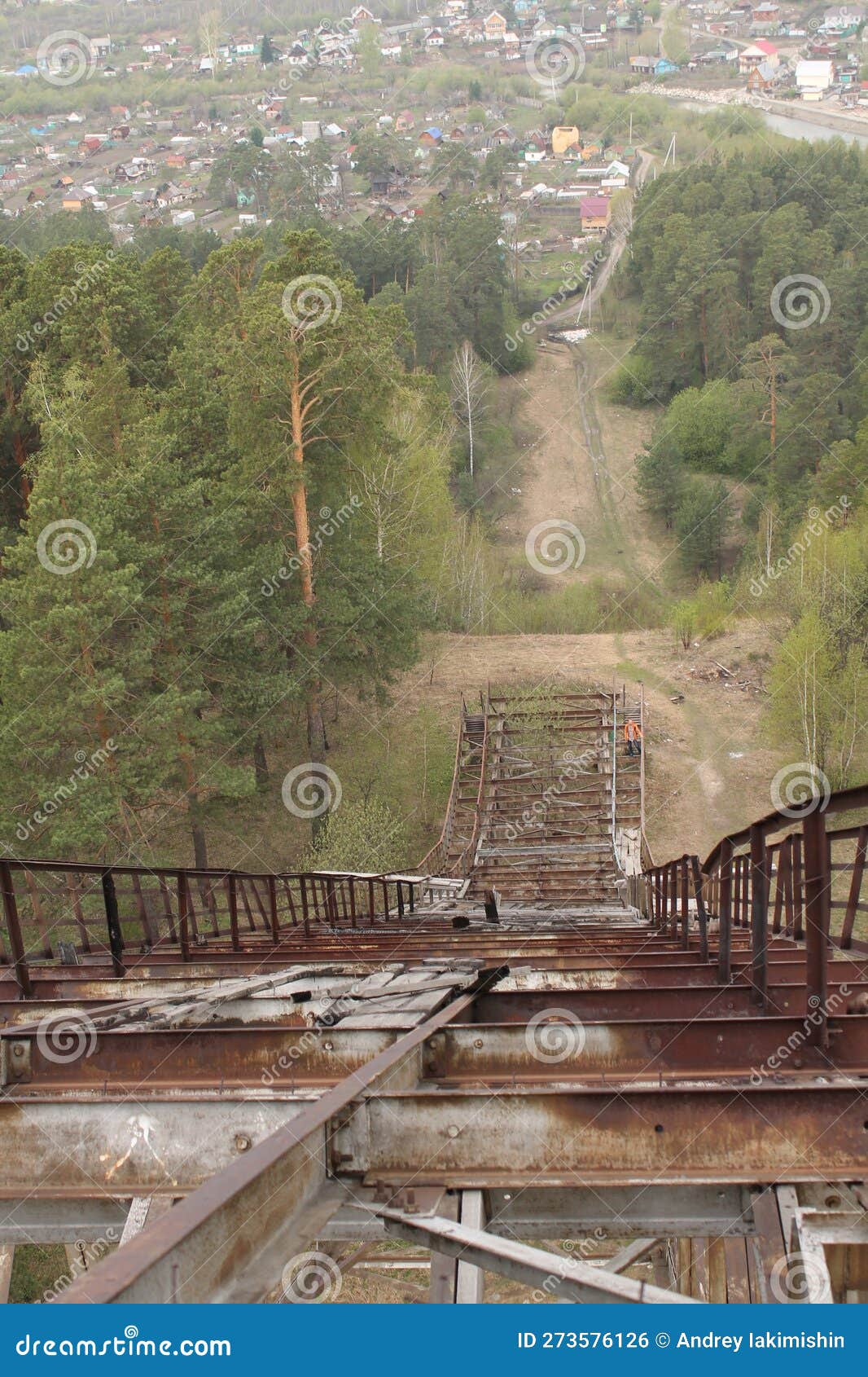 Abandoned Broken Springboard Stock Photo - Image of vehicle, view ...