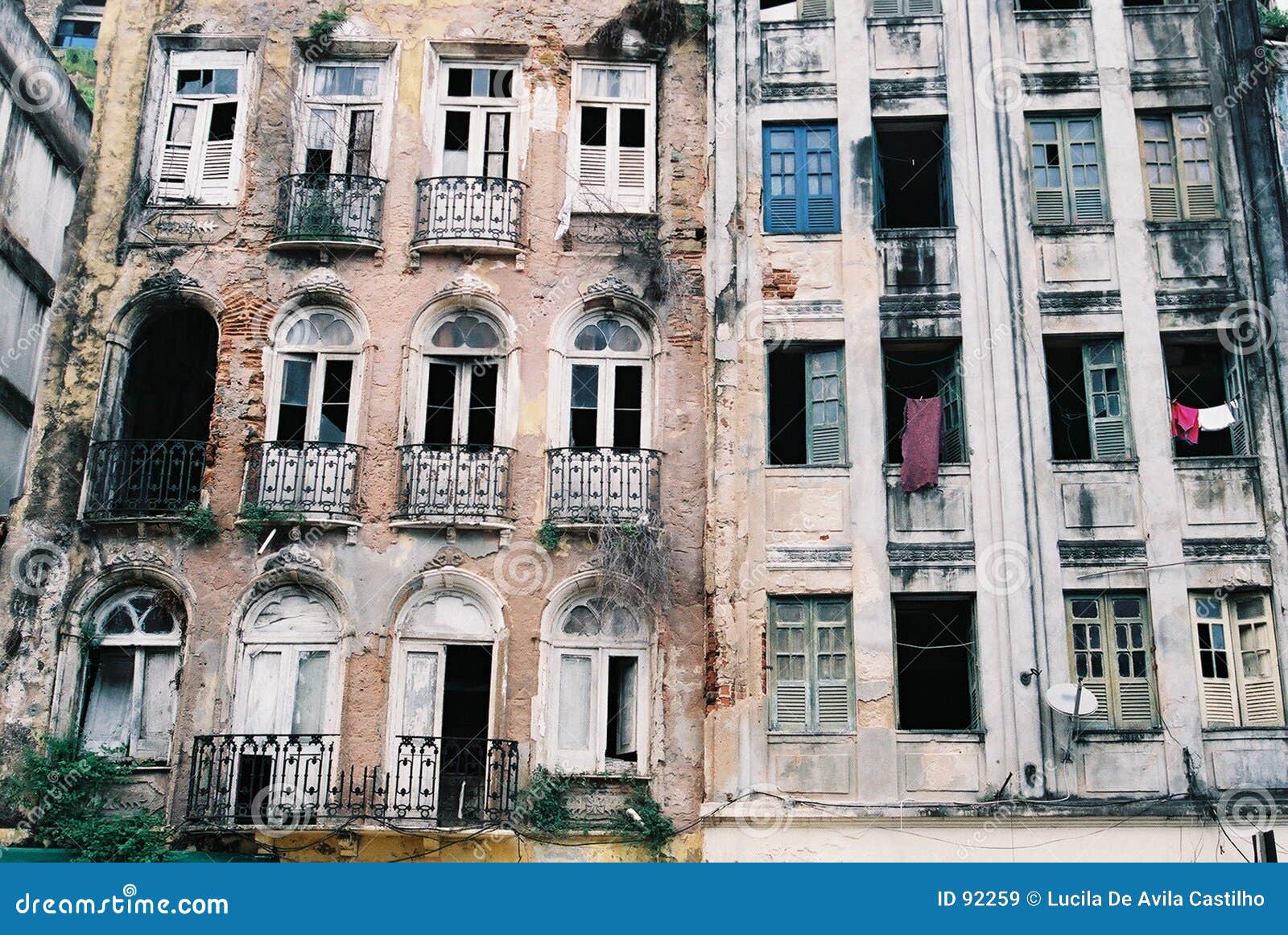 Abandoned building stock image. Image of banister, frame - 92259