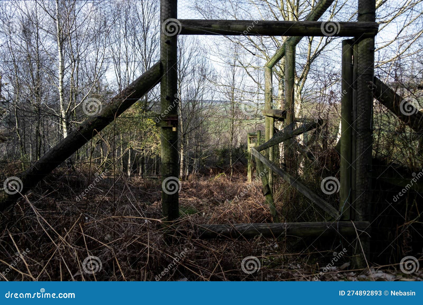 Abandoned Building for Animals in the Forest. Enclosure for Animals for ...