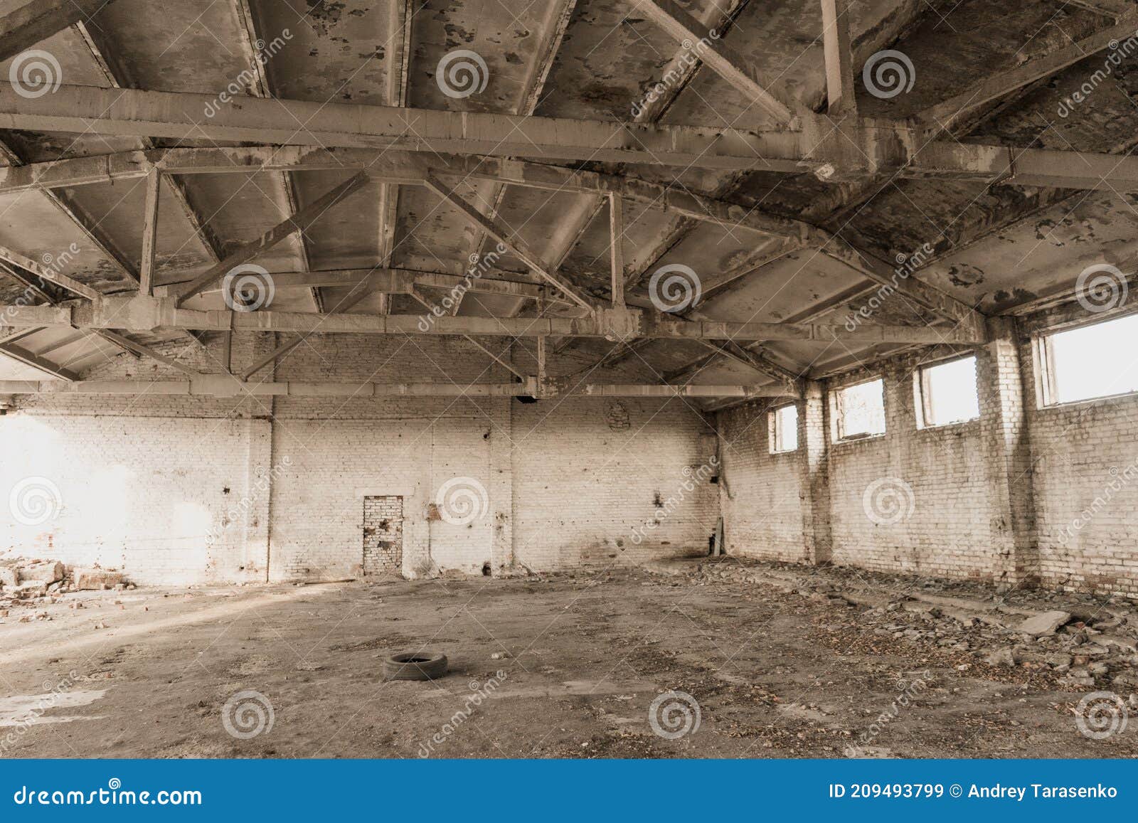 Abandoned Building Destroyed a Military Base Stock Image - Image of ...