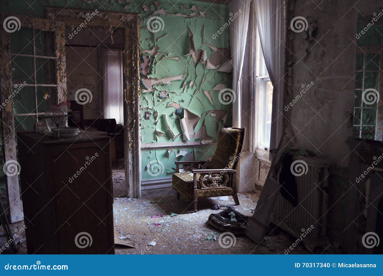 Abandoned Building with Do Not Enter Signs Stock Photo - Image of ...
