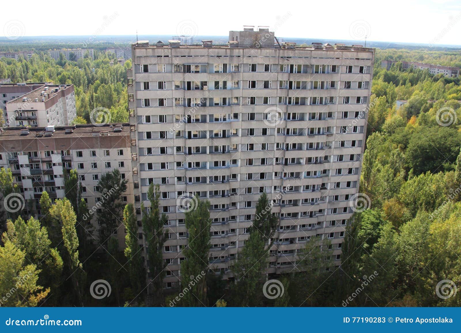Abandoned Building at Ghost Town Pripyat, Chernobyl Zone Stock Image ...