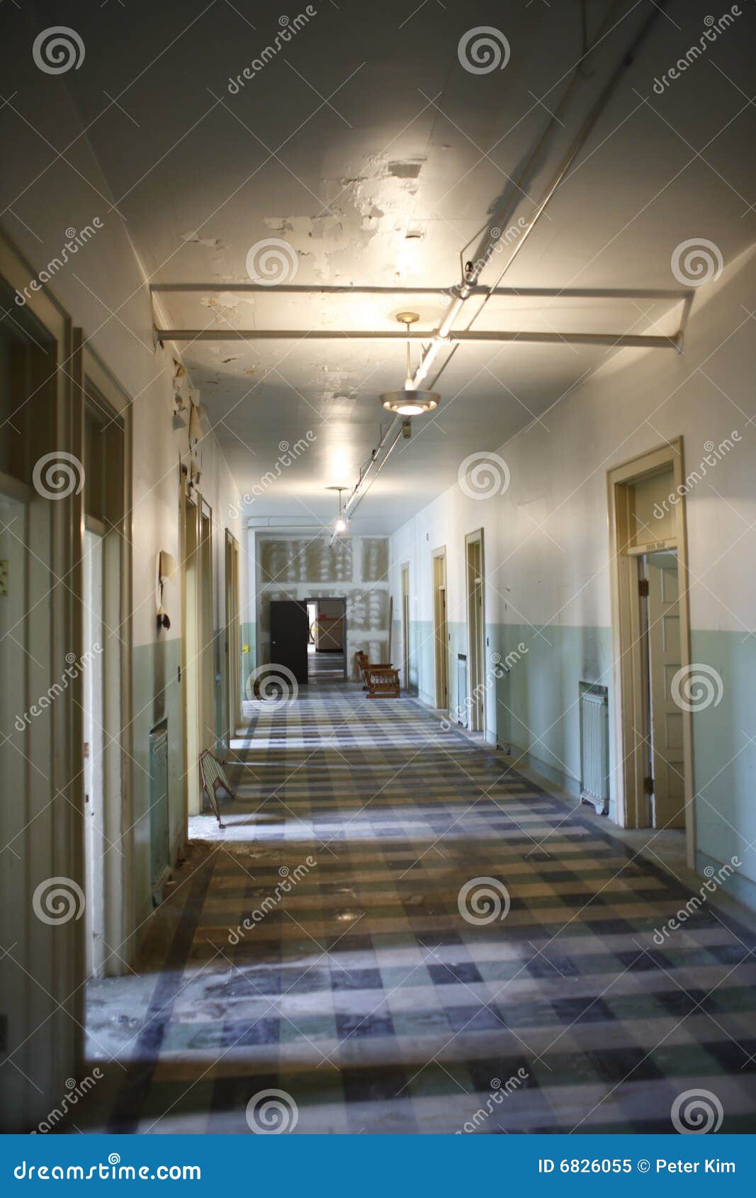 Abandoned building hallway stock image. Image of decay - 6826055