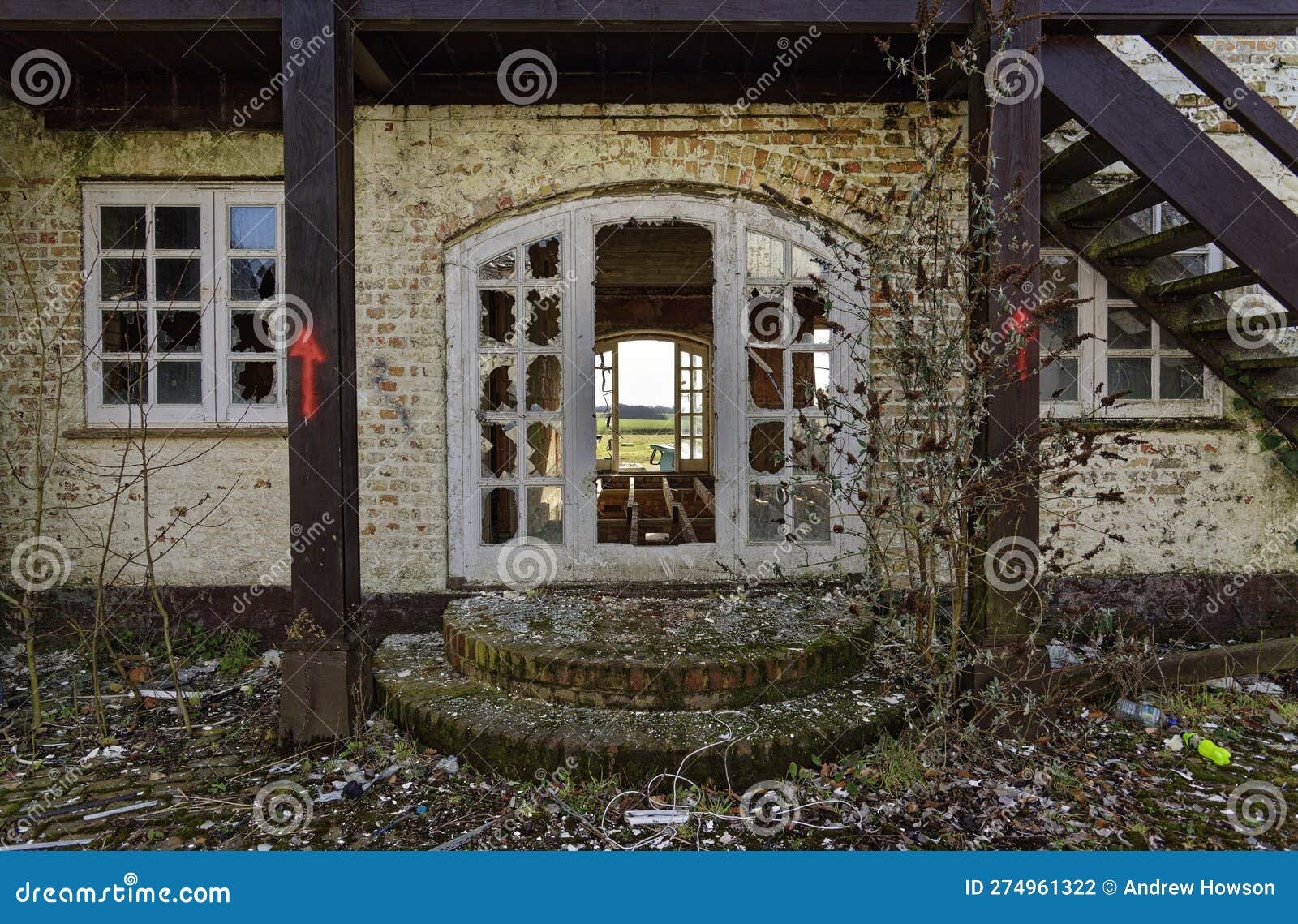 Vandalized Home Smashed Windows Editorial Photography - Image of chapel ...