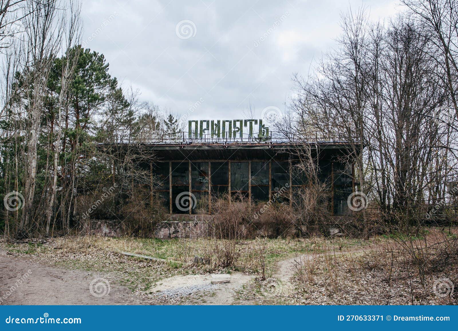 Building Overgrown with Trees in Pripyat, the Chernobyl Zone Editorial ...