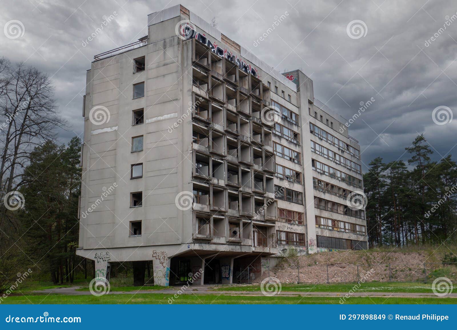 Abandoned Building from the Soviet Era Stock Image - Image of europa ...