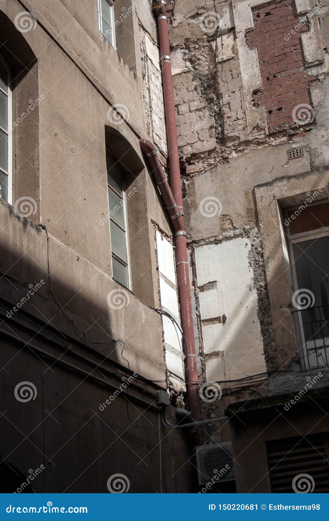 Abandoned Buildings in the City Stock Image - Image of especial ...