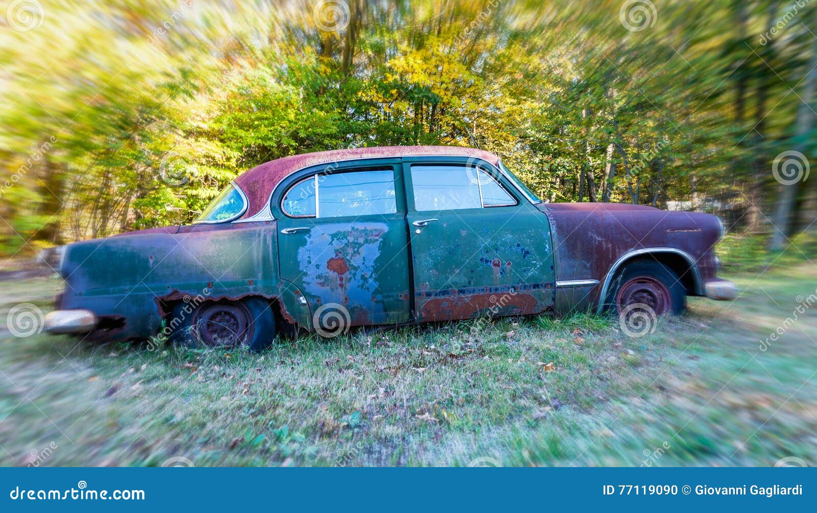 Abandoned Car Rusting in a Field Stock Photo - Image of rusted, antique ...