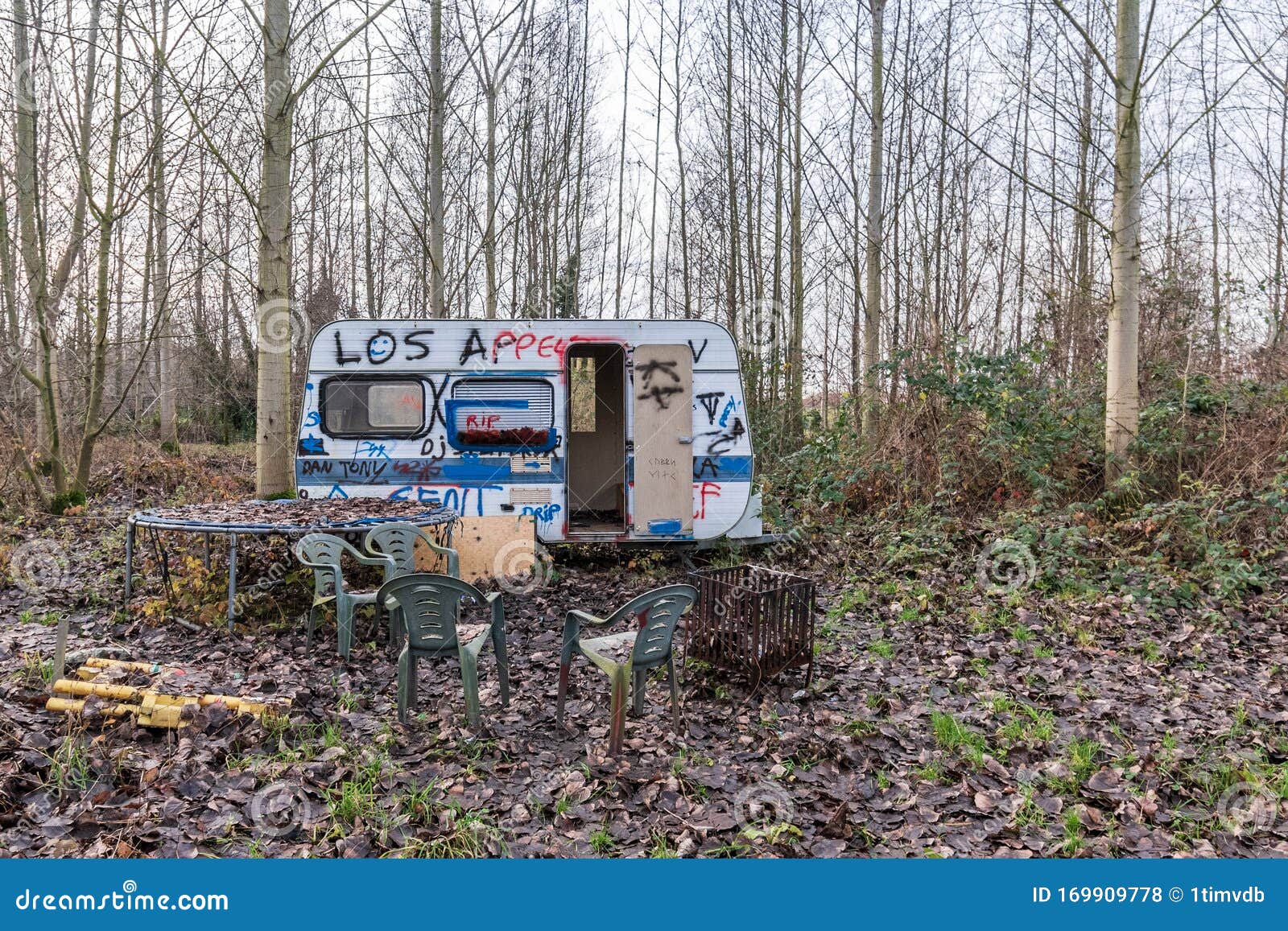 Abandoned caravan stock photo. Image of caravan, deserted - 169909778