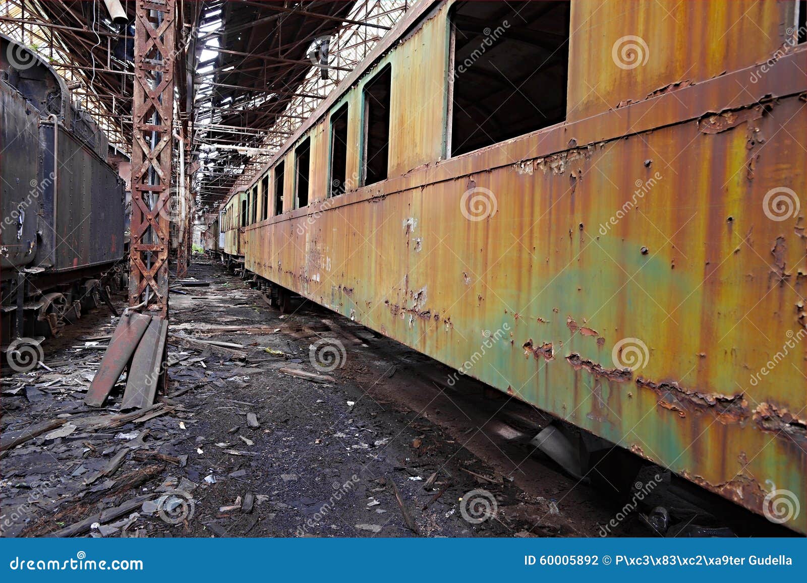 Abandoned Carriage stock photo. Image of destroy, paint - 60005892