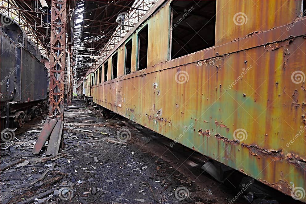 Abandoned Carriage stock photo. Image of destroy, paint - 60005892