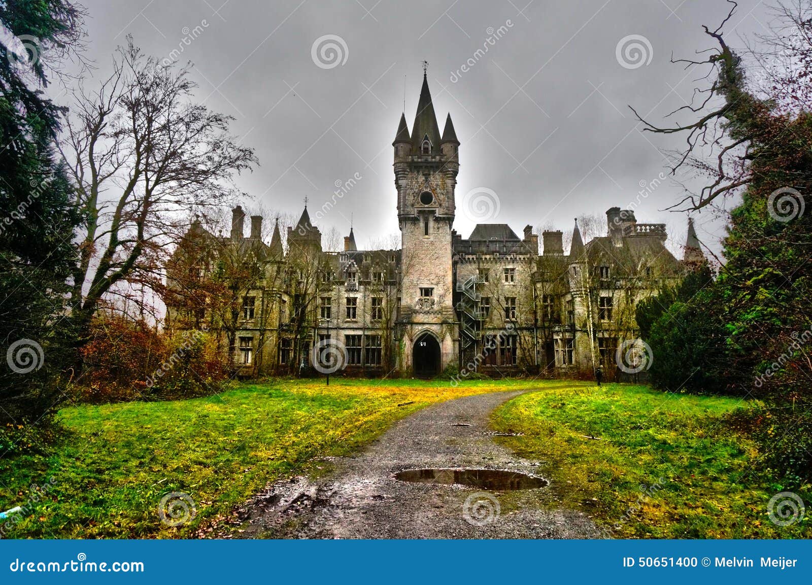 Abandoned castle stock photo. Image of creepy, haunted - 50651400