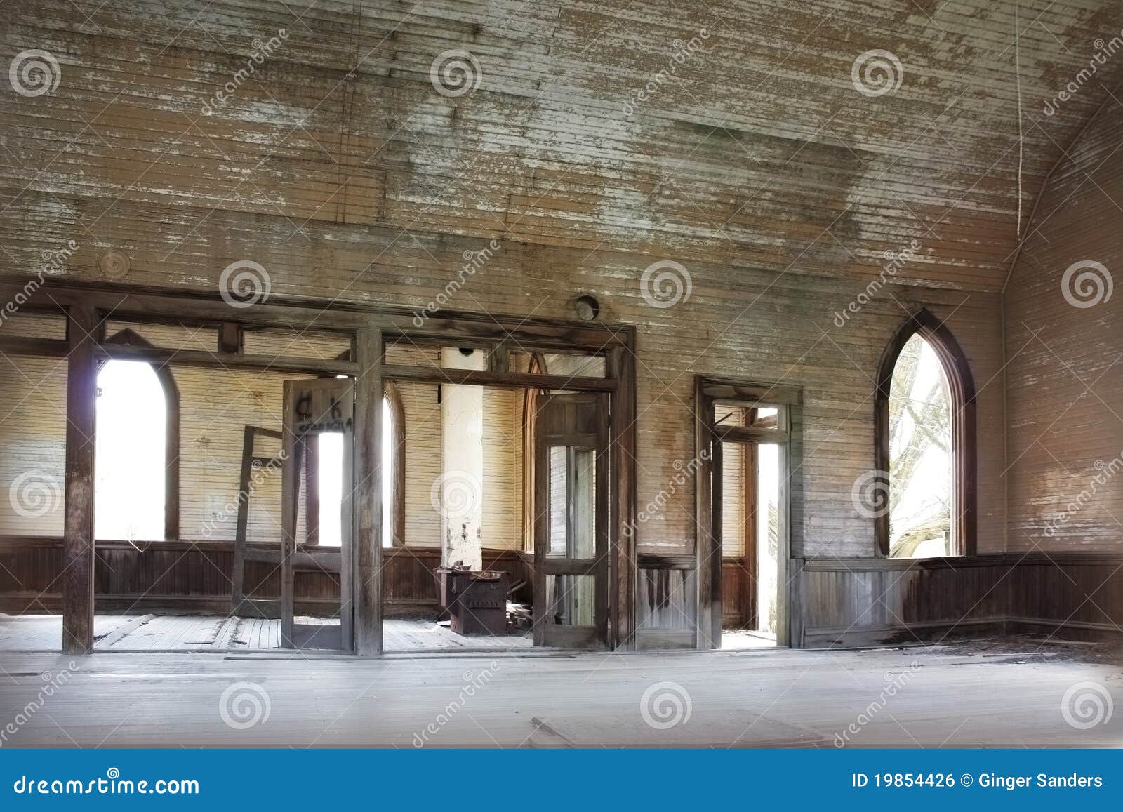 Abandoned Church Interior stock photo. Image of derelict - 19854426
