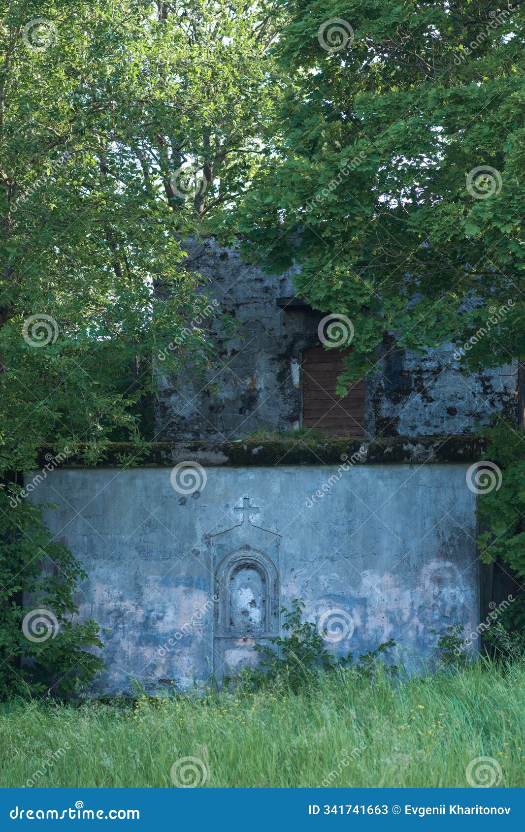 Abandoned Church Ruins in the Bush Stock Image - Image of abandoned ...