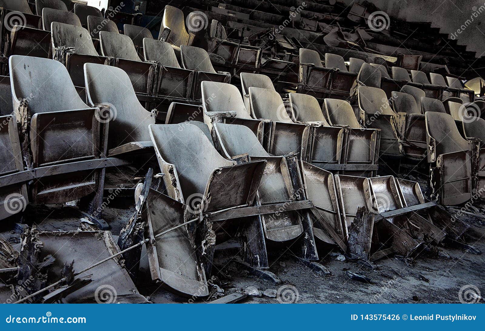 Abandoned cinema. stock photo. Image of building, cinemandestroyed ...