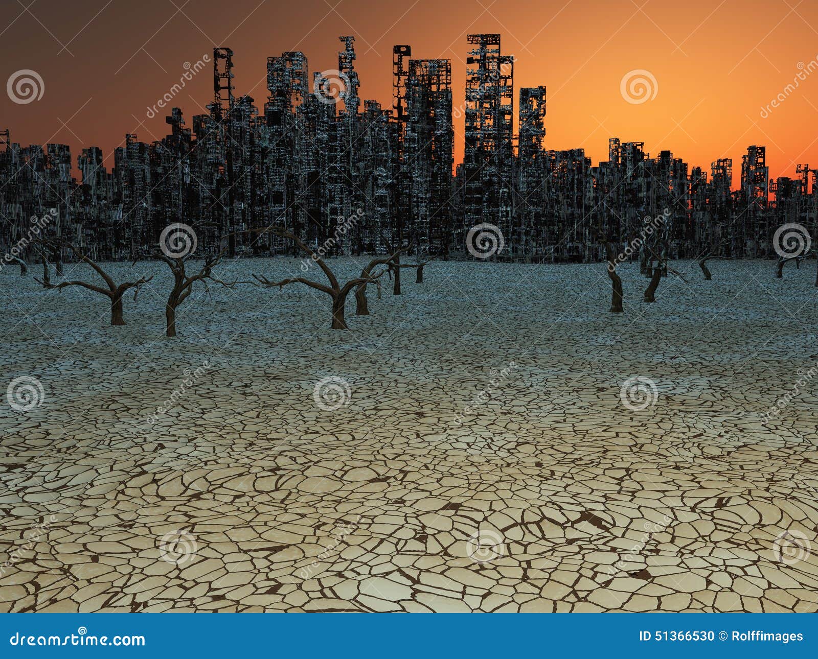 Abandoned City stock photo. Image of center, erosion - 51366530