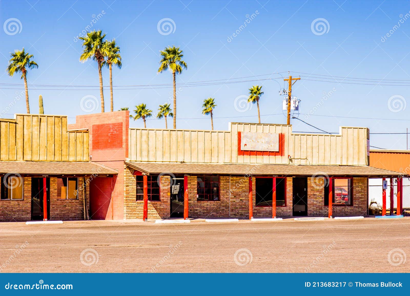 Abandoned Commercial Building in Distressed Area Stock Image - Image of ...