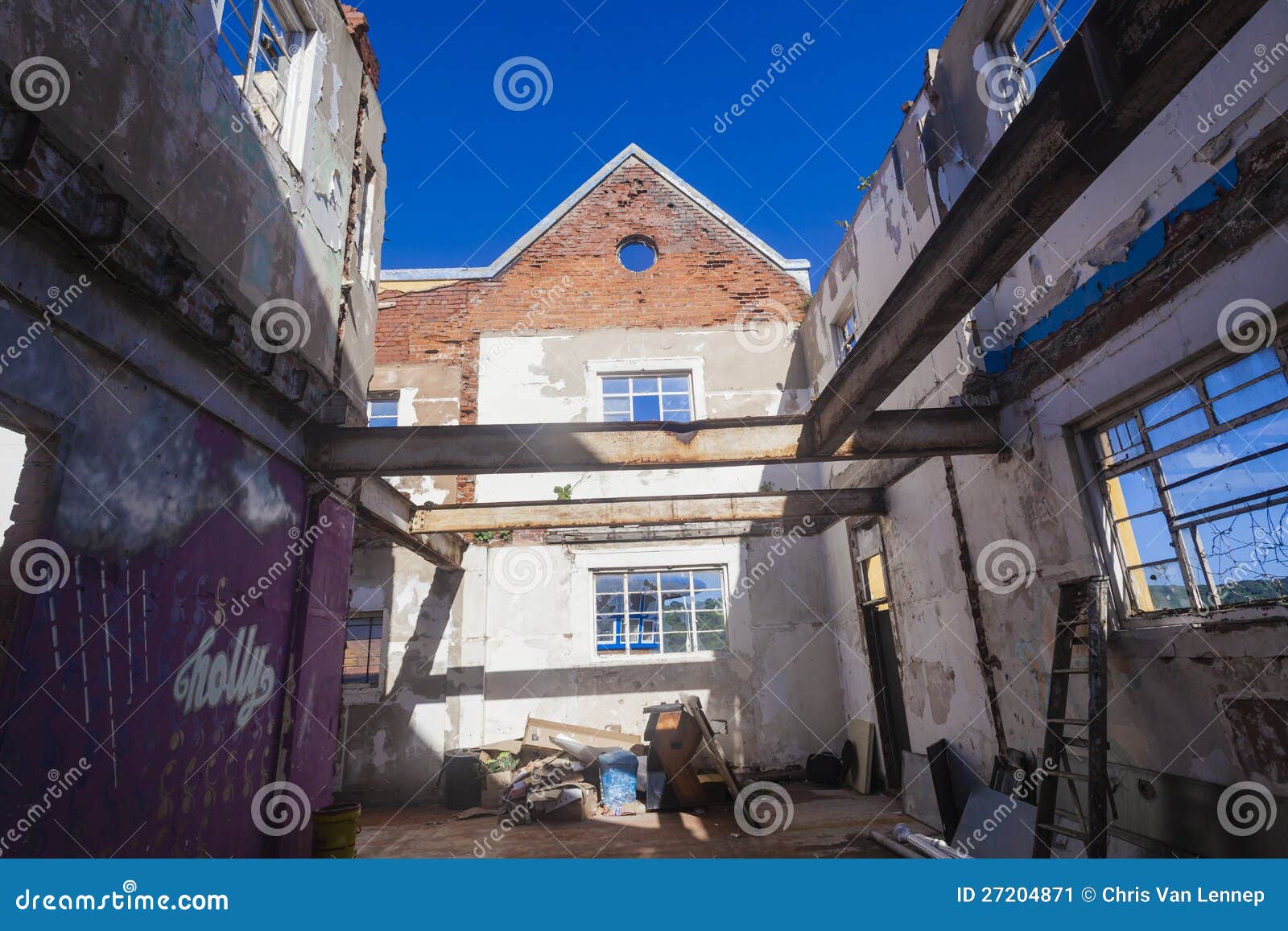 Abandoned Condemned Building Stock Image - Image of laying, artisans ...