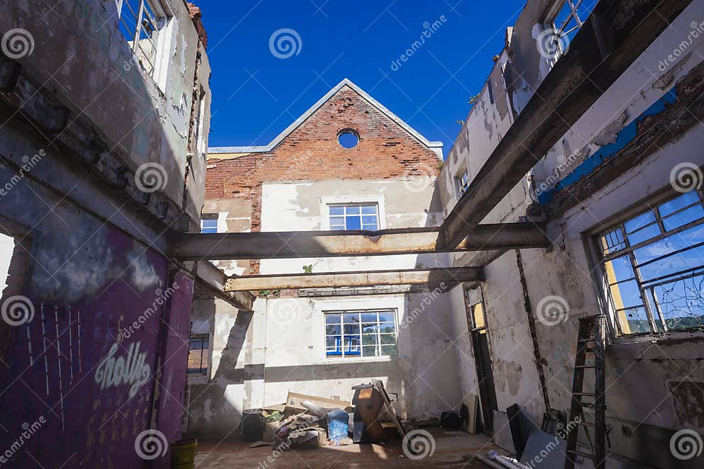 Abandoned Condemned Building Stock Image - Image of laying, artisans ...