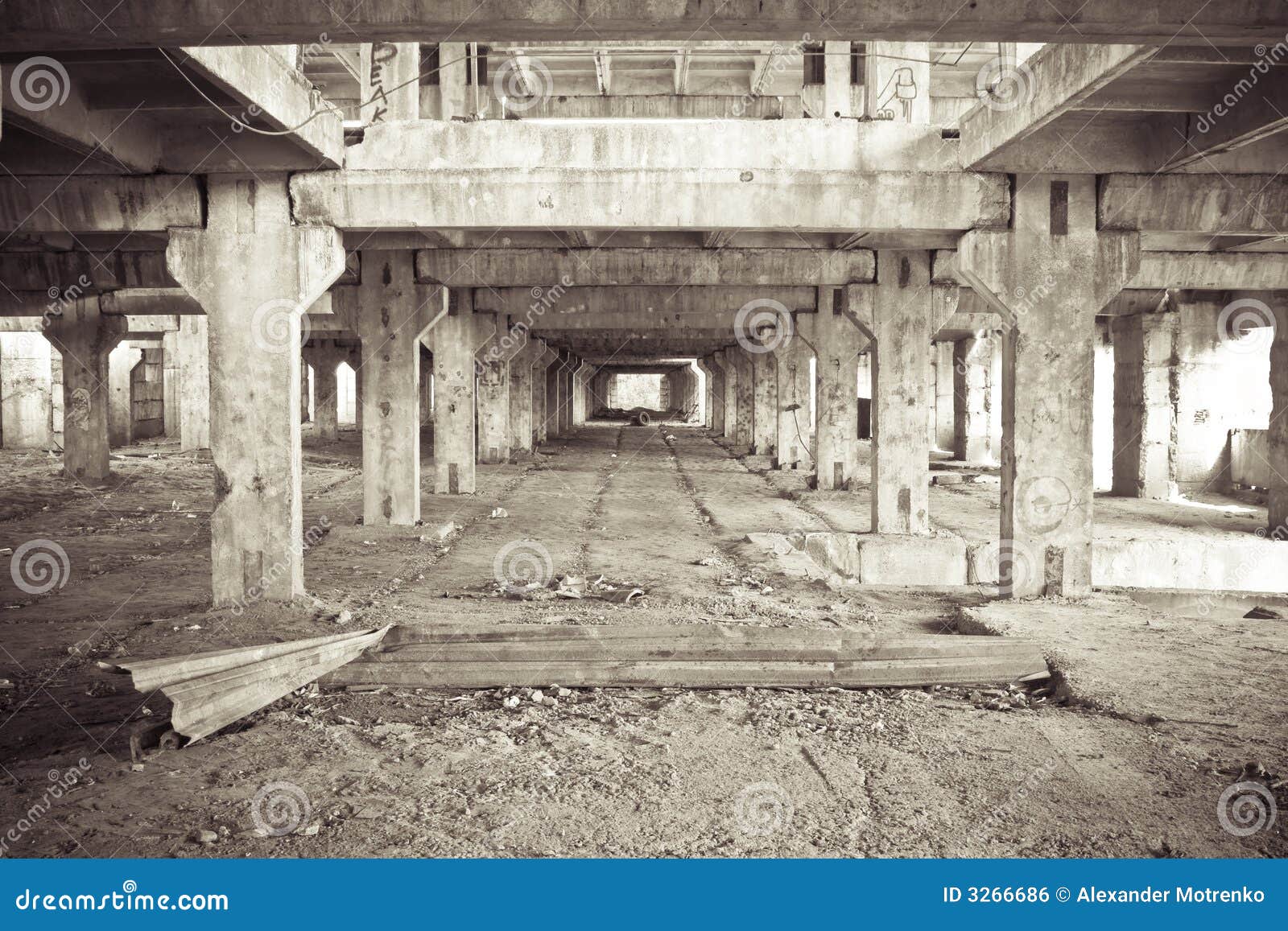 Abandoned Construction Site 2 Stock Photo - Image of building, ruins ...