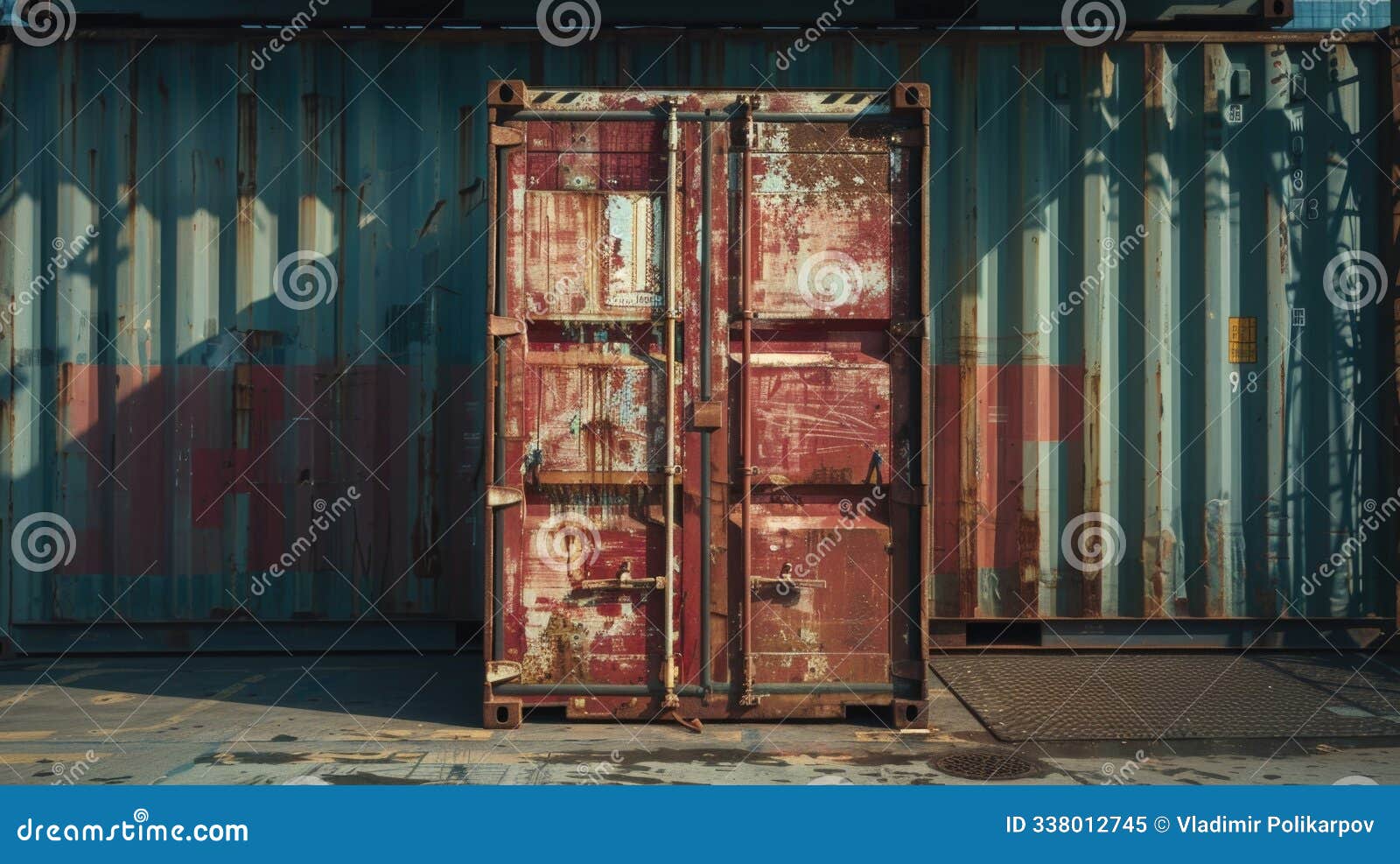 Abandoned Container in Front of a Building, Possibly Used As Storage ...