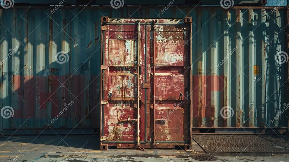 Abandoned Container in Front of a Building, Possibly Used As Storage ...