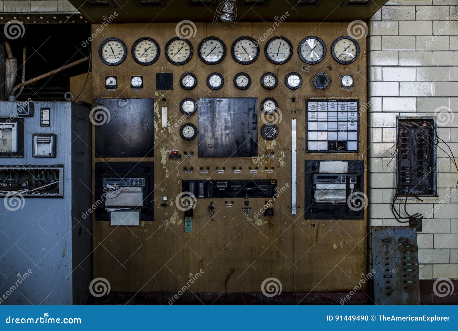 Abandoned Control Room Of Dam Royalty-Free Stock Photography ...