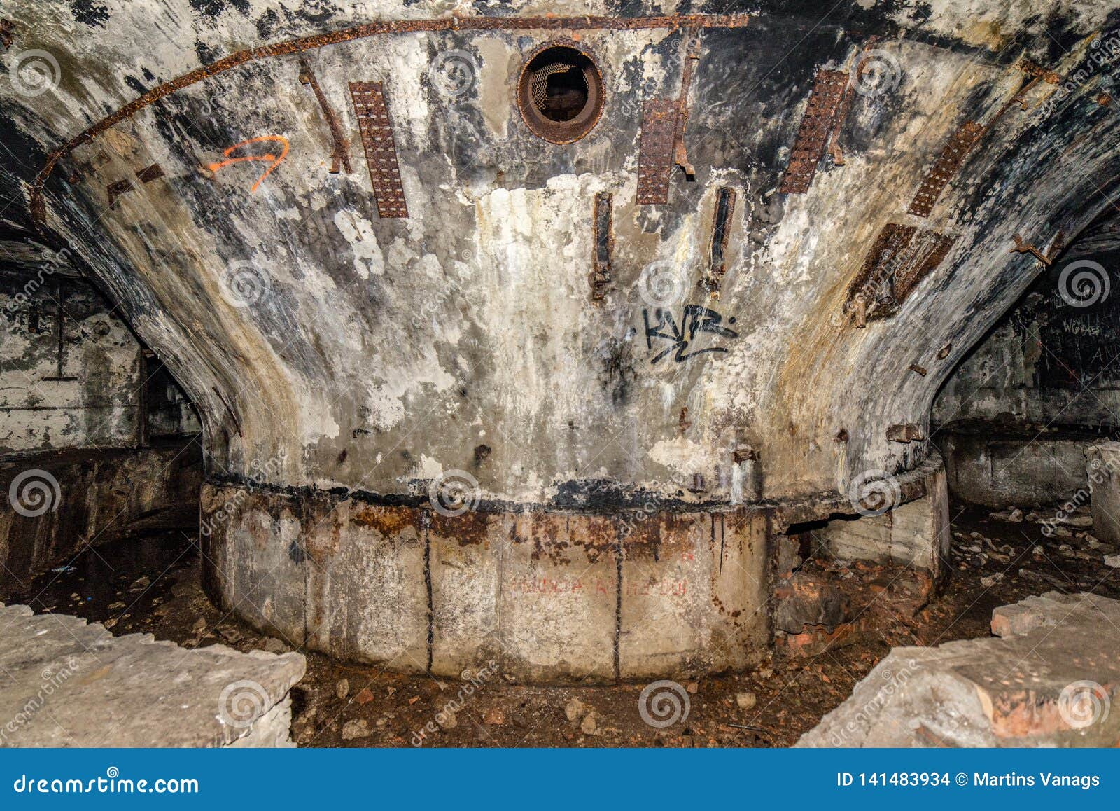 Abandoned Corridors of Post Soviet Rocket Launch Base in Latvia Stock ...