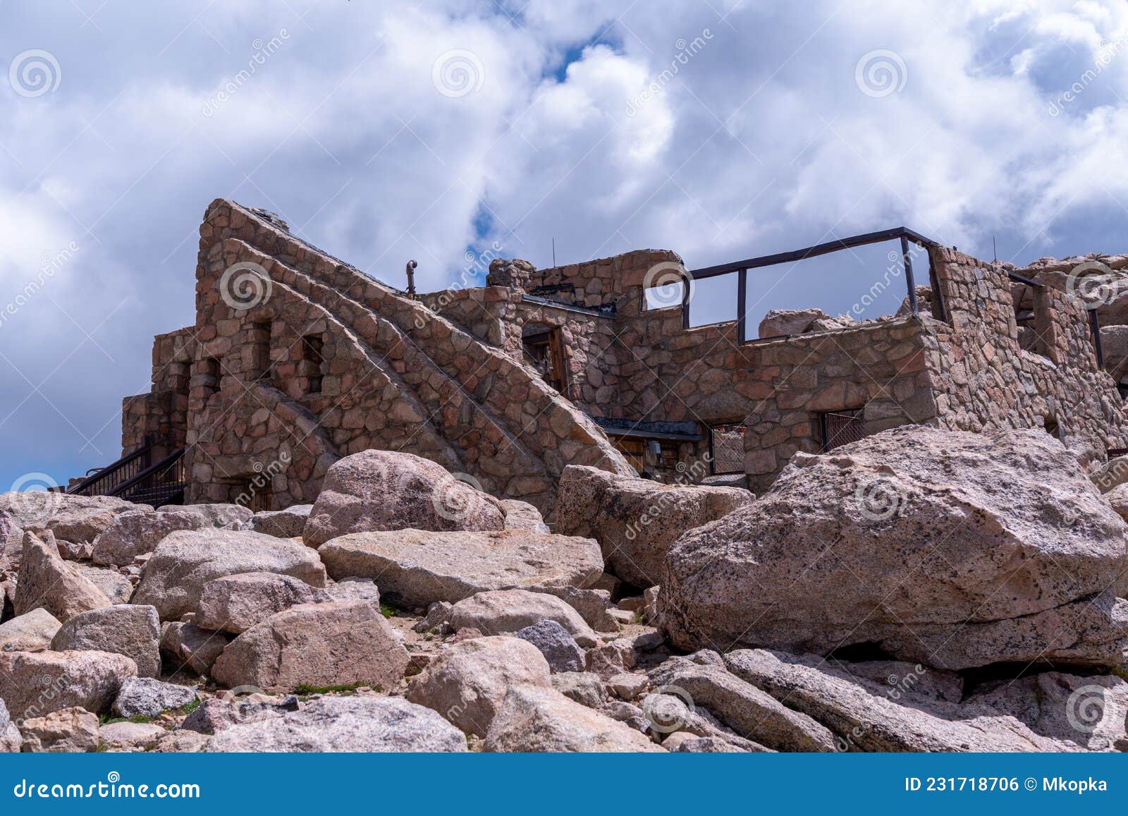The Abandoned Crest House on Top of Mt. Evans in Colorado Stock Photo ...