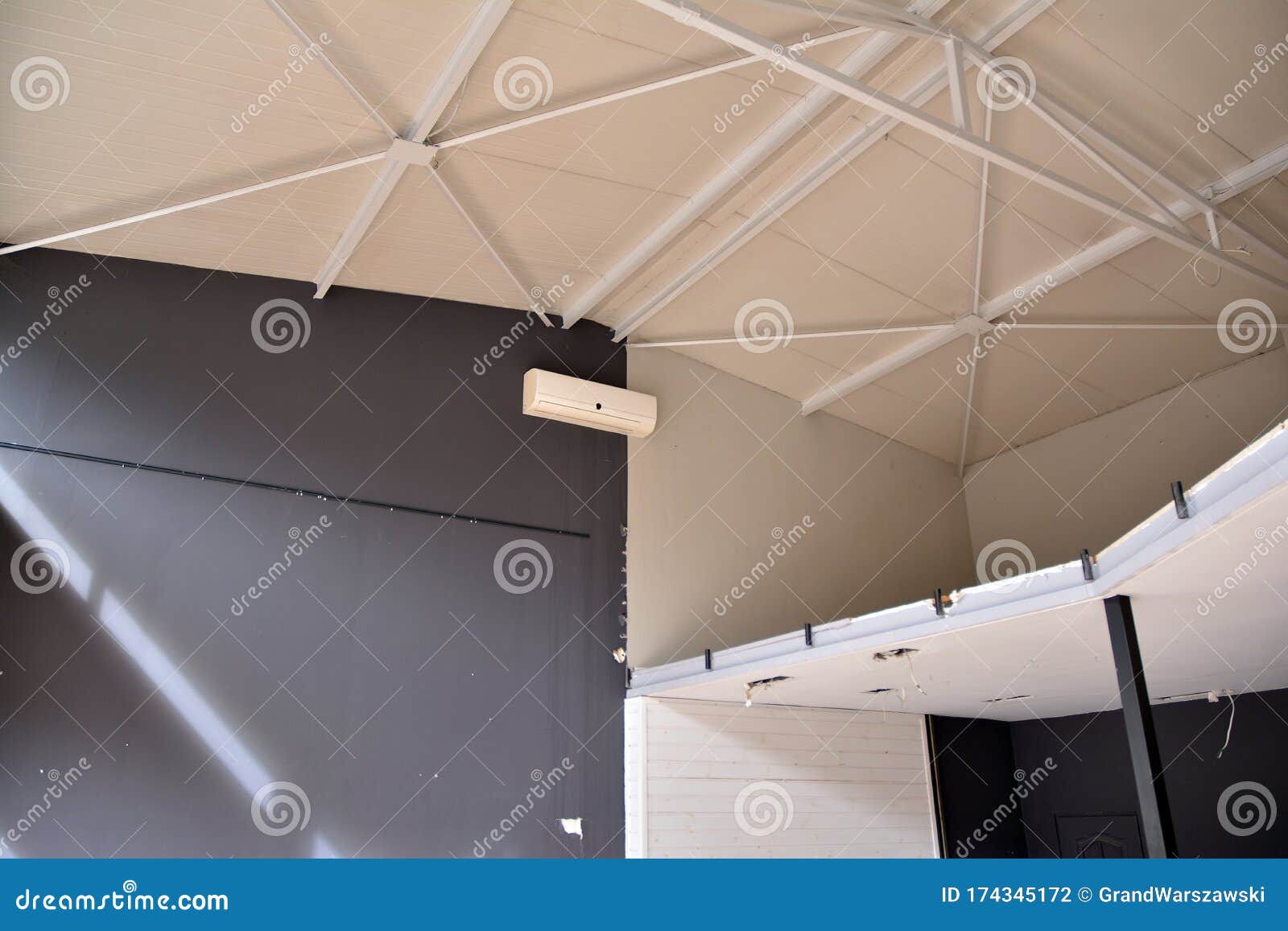 Abandoned and Empty Interior of a Former Store. Stock Photo - Image of ...
