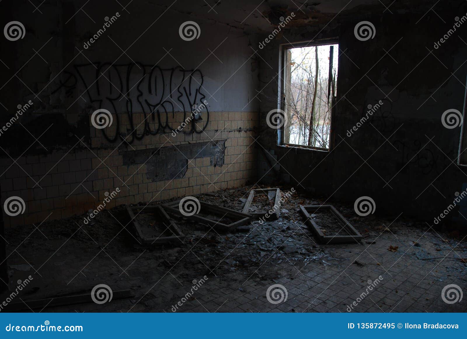 Abandoned decay building stock image. Image of interior - 135872495