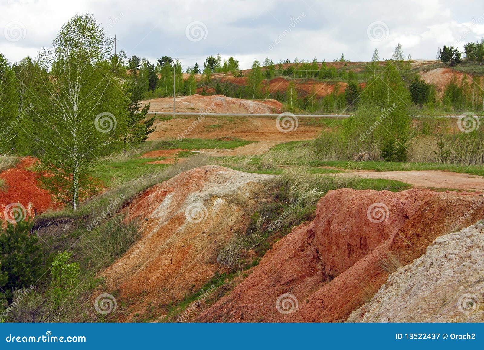 Abandoned Deposit of Refractory Clay Stock Image - Image of plants ...