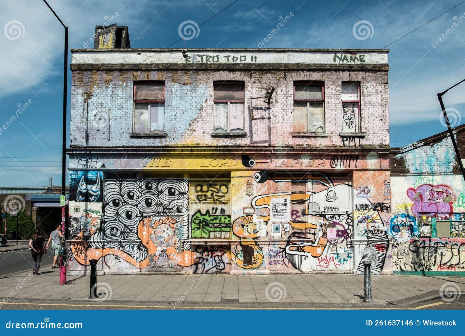 Abandoned Derelict Building in Hackney Wick with Graffiti Editorial ...