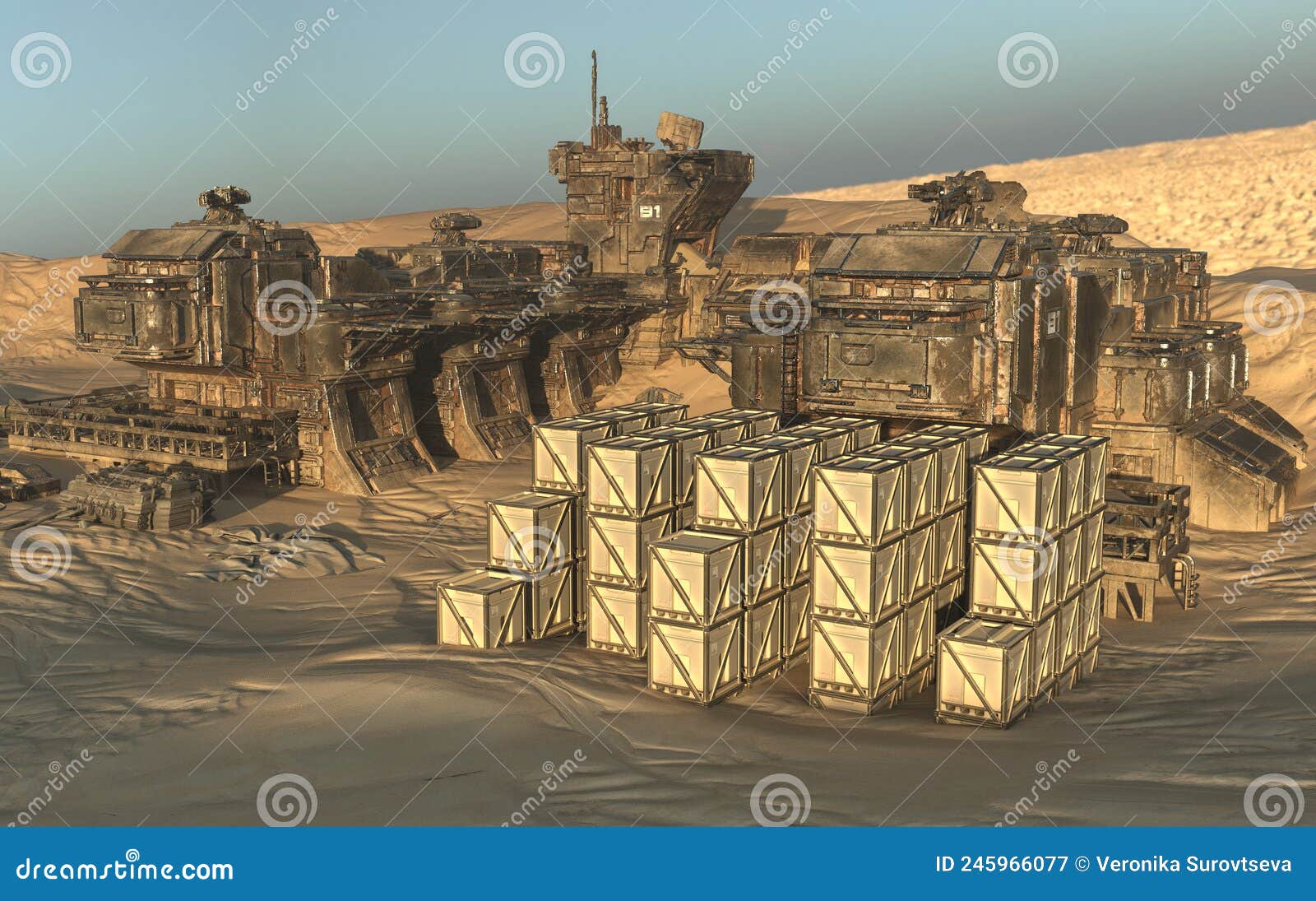 Outpost On The Desert Stock Photo | CartoonDealer.com #58052760