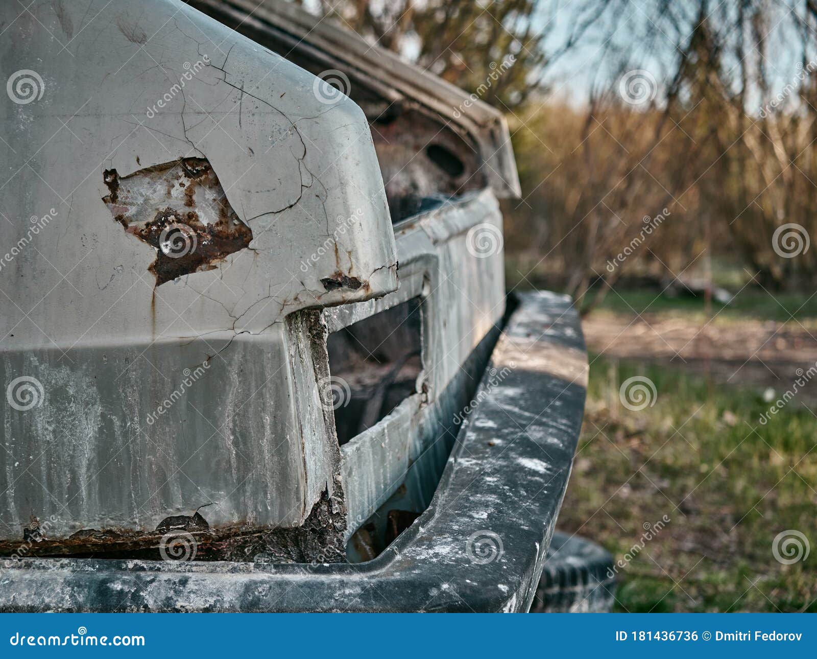 Abandoned and Destroyed Cars, Post-apocalyptic Look Stock Photo - Image ...